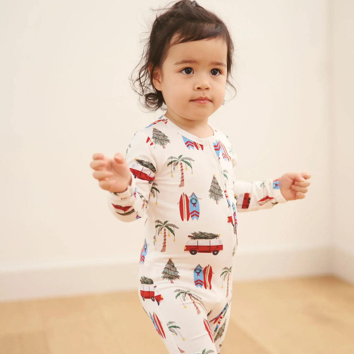 Cali Beachy Christmas - Baby Bamboo Sleeper | Bambi & Birdie – Cloud Nine Pajamas